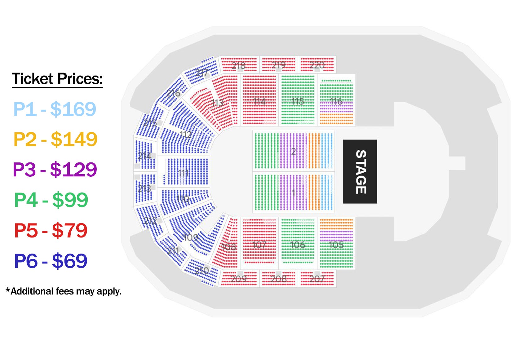 Seating Charts | CURE Insurance Arena